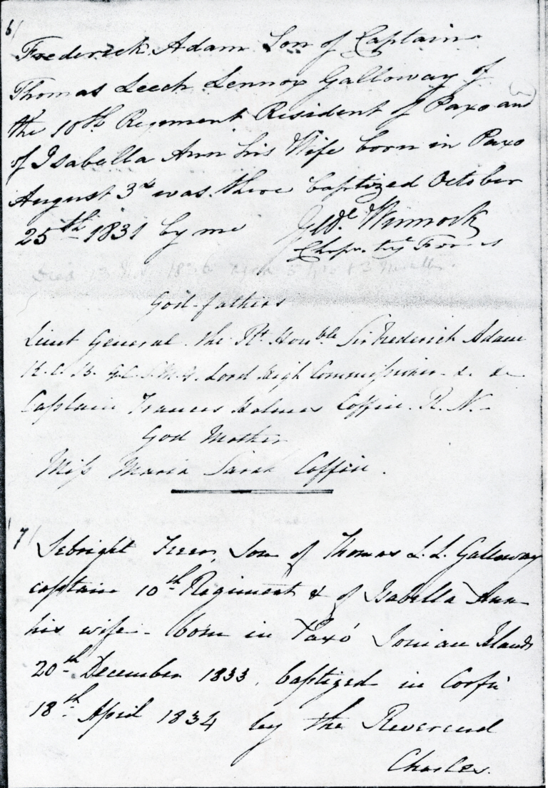 Transcripts from the Galloway Bible